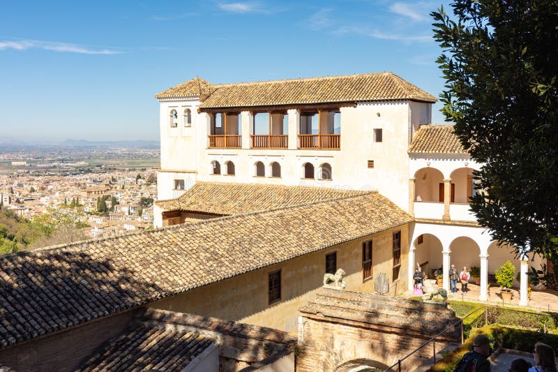 Generalife Palace and Gardens in Alhambra, Granada, Spain Editorial ...