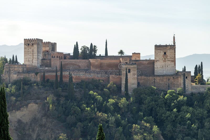 View of the Alhambra in Granada Stock Image - Image of alhambra, morena ...