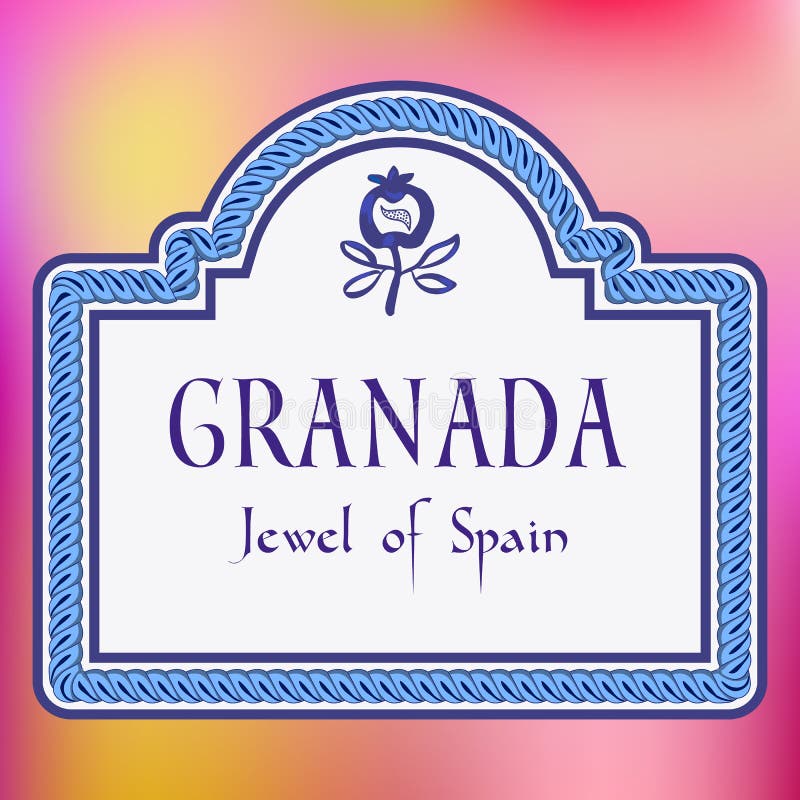 stock vector. Illustration of abstract, granada, badge - 84221762