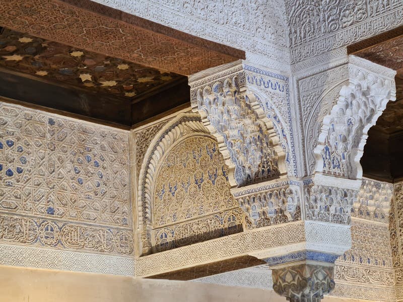 Granada, Spain - Texture in Alhambra Interior Details Stock Photo ...
