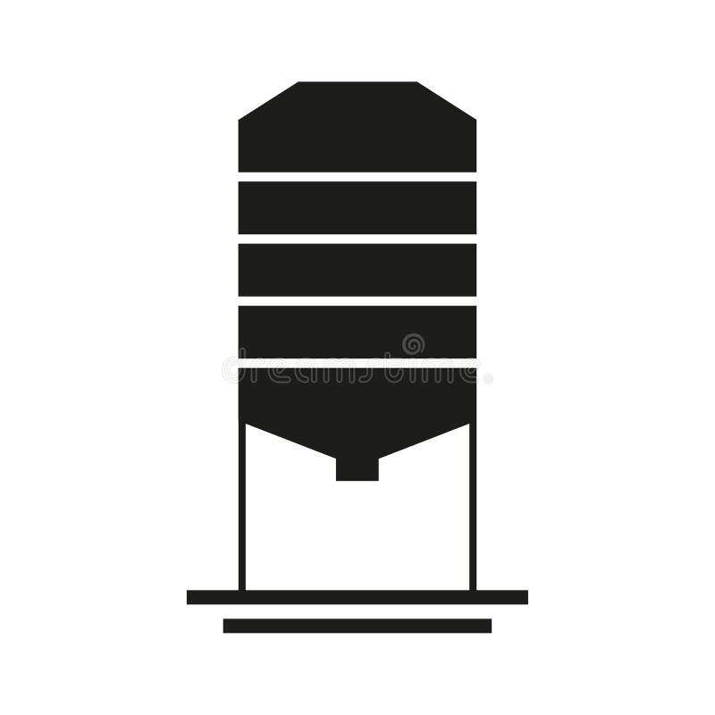 Granary Icon. Bunker for Grain, Silo Icon. Storage Elevator Icon ...