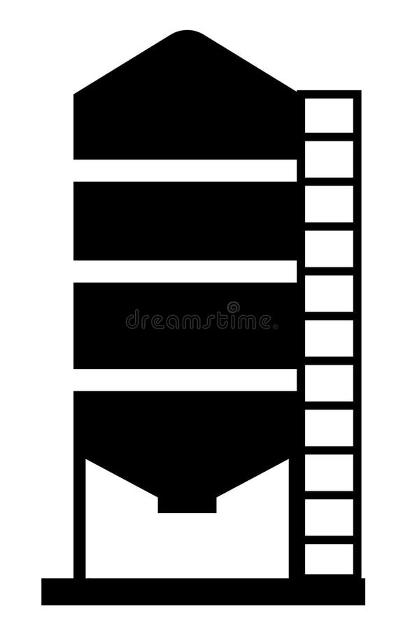 Granary Icon. Silo Sign. Flat Style Stock Illustration - Illustration of storage, symbol: 331259660