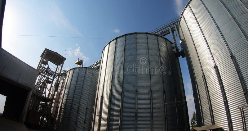 Granary. Tanks for Processing and Storage of Soybean and Wheat Grains ...