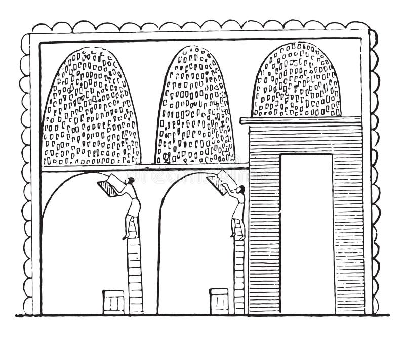 Granary, vintage engraving stock vector. Illustration of storehouse ...