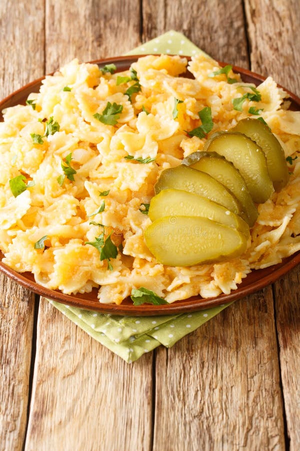 Granatir Simple Traditional Dish with Pasta and Potatoes Closeup in the ...