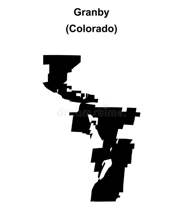 Granby outline map stock illustration. Illustration of outline - 387015807