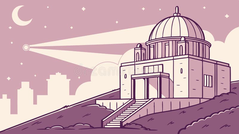 Grand Ancient Temple with Dome, Historical Architecture, Vector Design ...