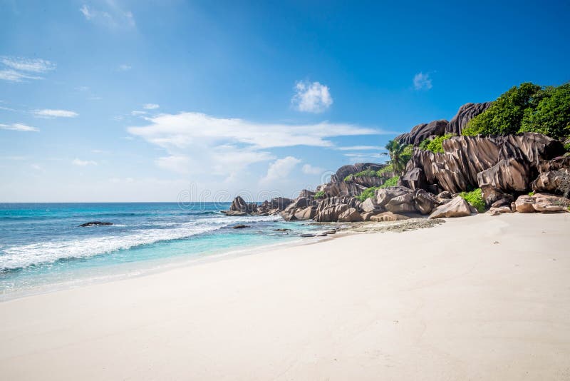 Grand anse stock photo. Image of crystal, beaches, lagoon - 99431834