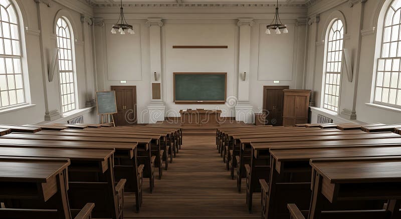 Grand Auditorium Classroom stock illustration. Illustration of room ...