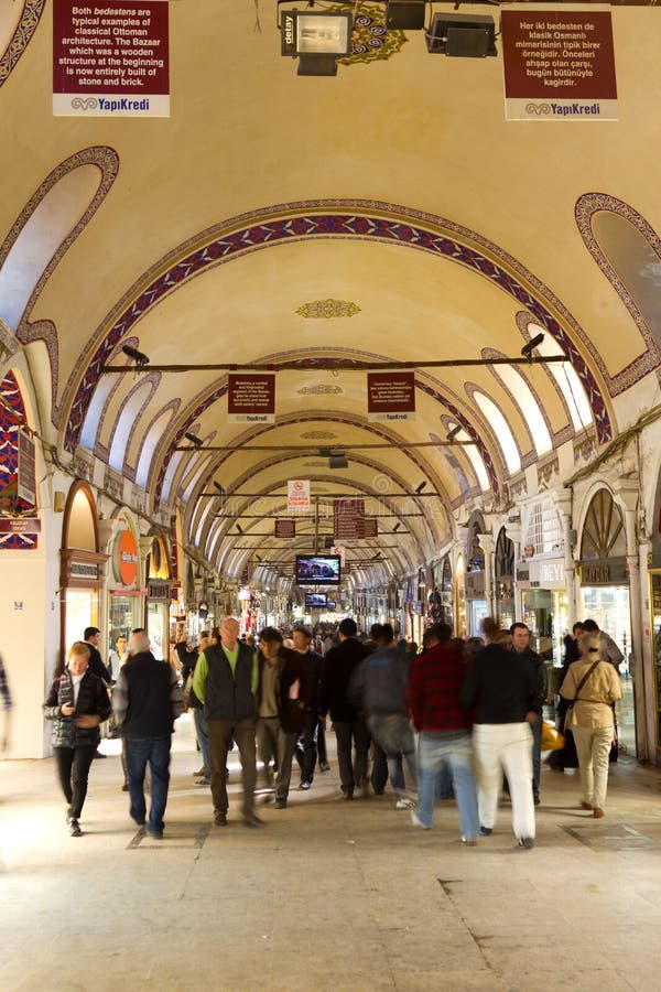 Inside the Grand Bazaar in Istanbul, Turkey Editorial Photo - Image of ...