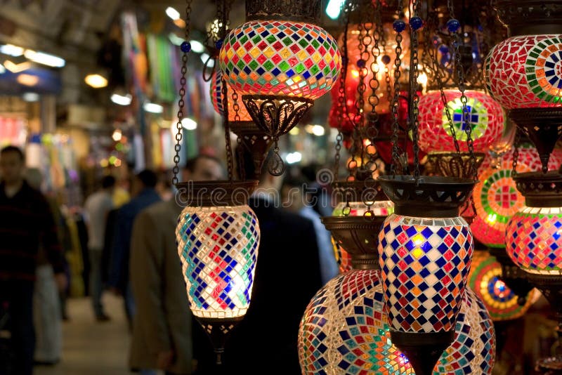 Grand Bazaar Lamps stock photo. Image of east, shop, retail - 1445020