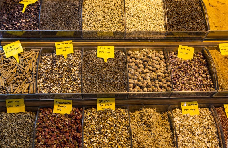Grand Bazaar Tea Shops in Istanbul Stock Image - Image of bargain, lamp ...