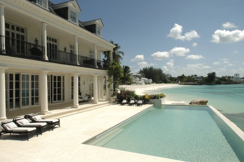 Grand Beachside Home with an Infinity Pool and Breathtaking Ocean View ...