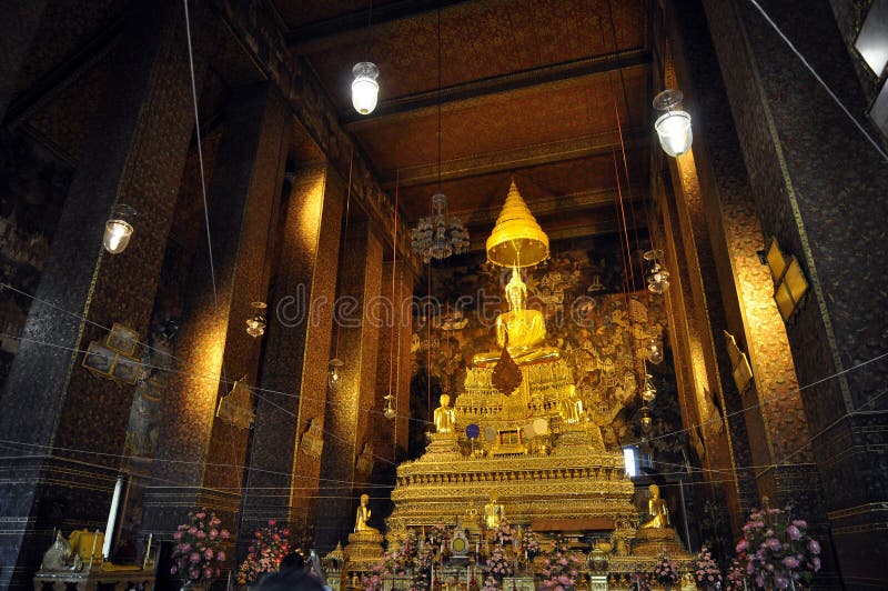 Grand Buddha Gold Hall Thailand Stock Photo - Image of figure, ancient ...