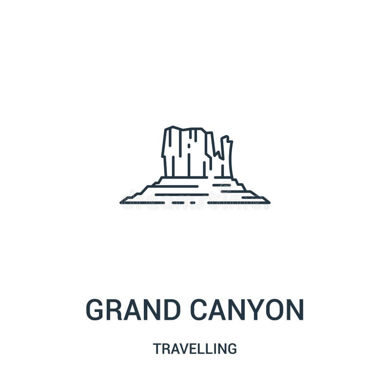 Canyon Icon Line Outline Stock Illustrations – 480 Canyon Icon Line ...