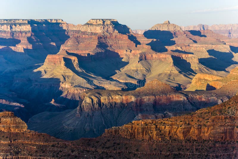 Grand Canyon at Mathers Point in Sunset Stock Photo - Image of ...