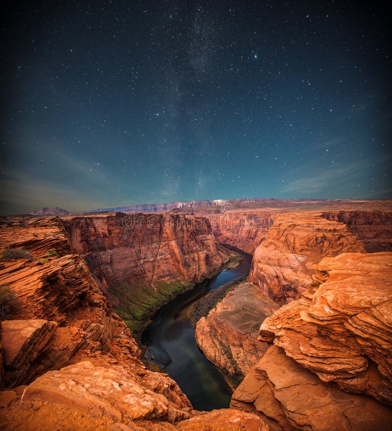 Grand Canyon at night stock photo. Image of alien, cosmos - 65780740