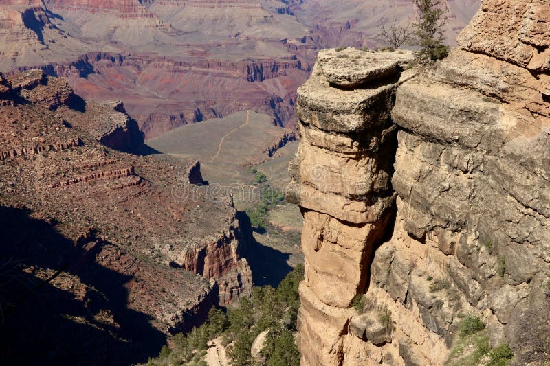 Grand Canyon overlook stock image. Image of tourist - 320600061