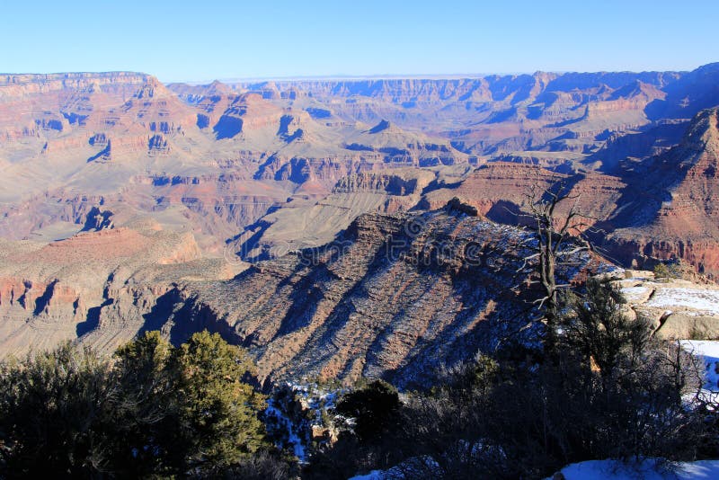 Grand Canyon Panorama in a Sunset View Stock Image - Image of sand ...