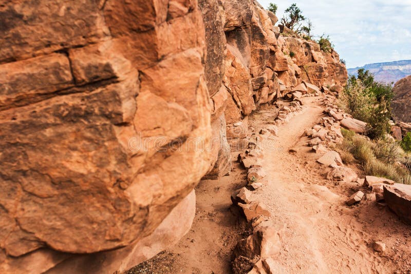 Grand Canyon s path stock photo. Image of trace, cliffs - 47049066