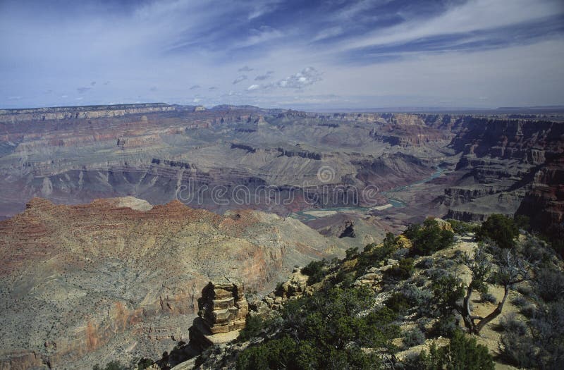 Grand Canyon Seen from Desert View Stock Photo - Image of beauty ...