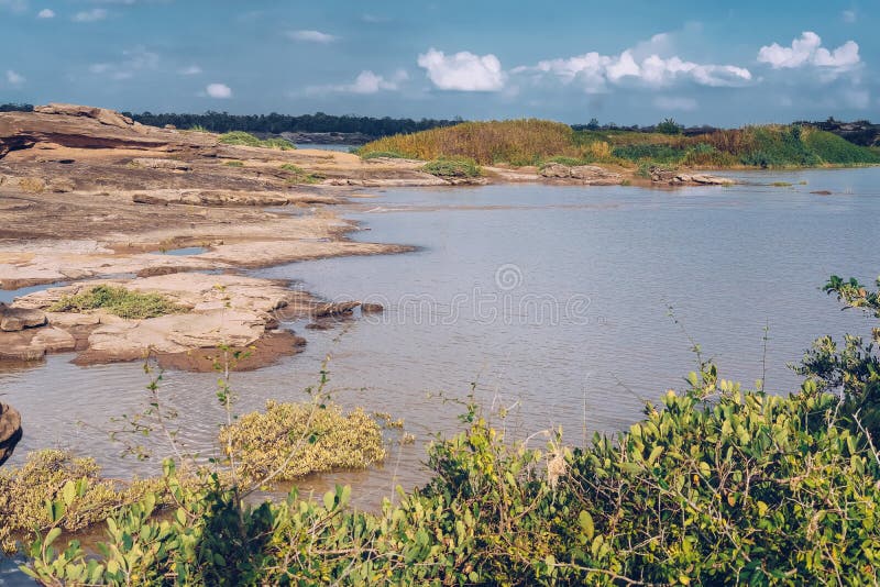 Grand Canyon Stone Rock Formation. River Landscape View Stock Photo ...