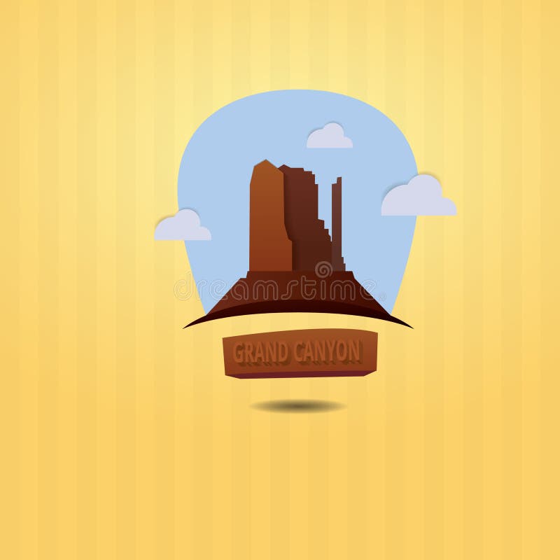 Grand Canyon. Vector Illustration Decorative Design Stock Vector ...