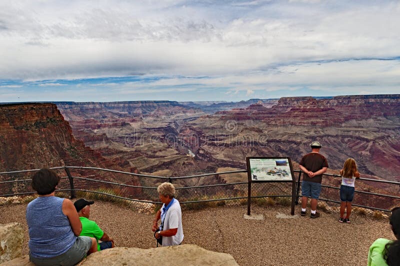 The Grand Canyon - Vista Point Editorial Stock Photo - Image of ...