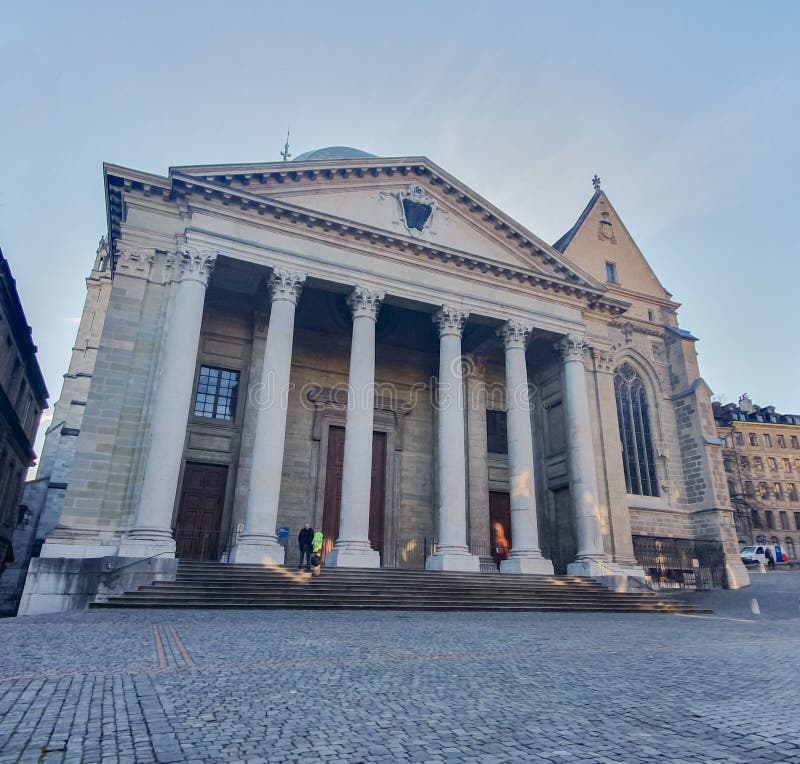 Grand Cathedral in Geneva, Switzerland Stock Photo - Image of geneva ...