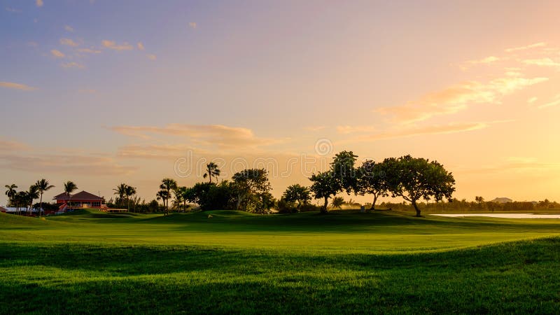 Grand Cayman-Golf Course 13 Editorial Photography - Image of sunset ...