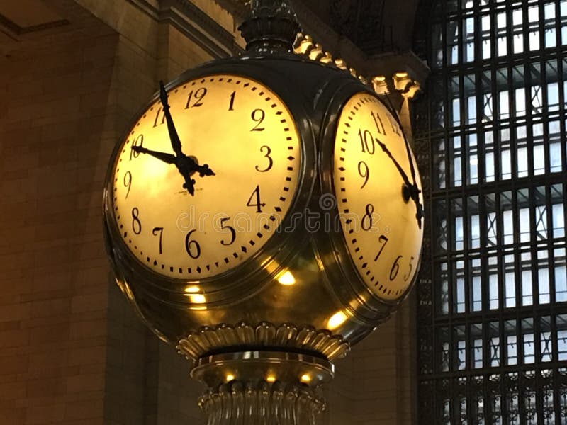 Clock at Grand Central Subway/Train Station, New York, NY Stock Image ...