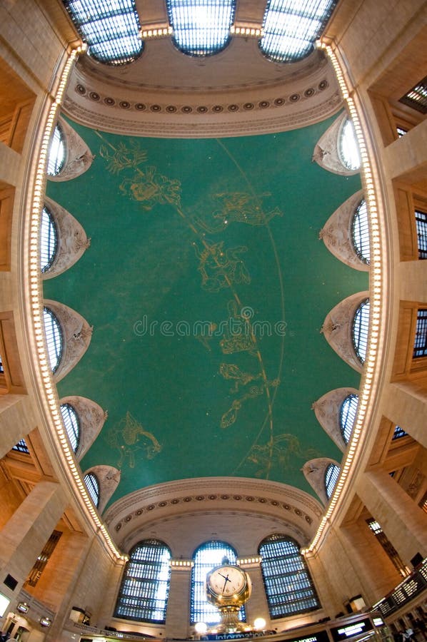 Grand Central Terminal Ceiling Stock Photo - Image of transportation ...