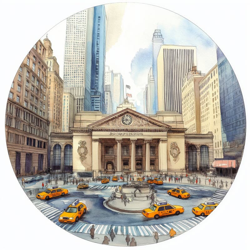 Grand Central Terminal. Grand Central Terminal Hand-drawn Comic ...