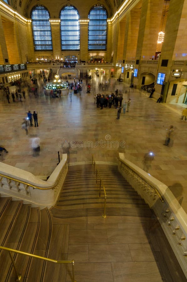 Grand Central Terminal Stairs and People Stock Image - Image of decor ...