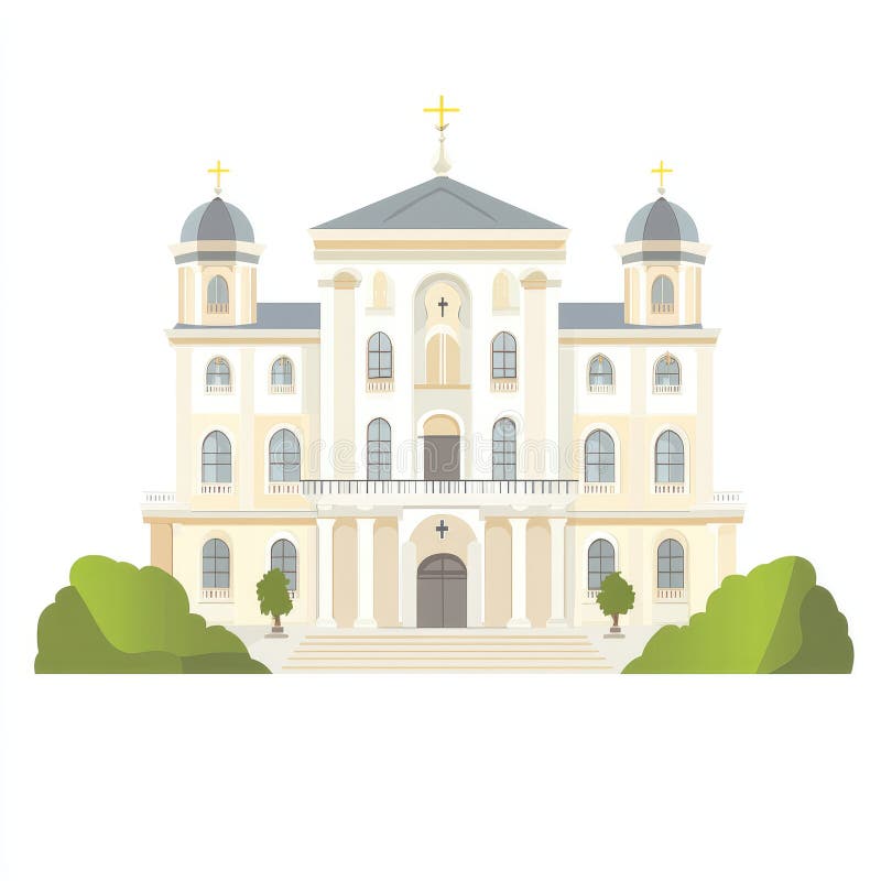 Grand Classical Building with Domes and Columns, Elegant Architecture ...