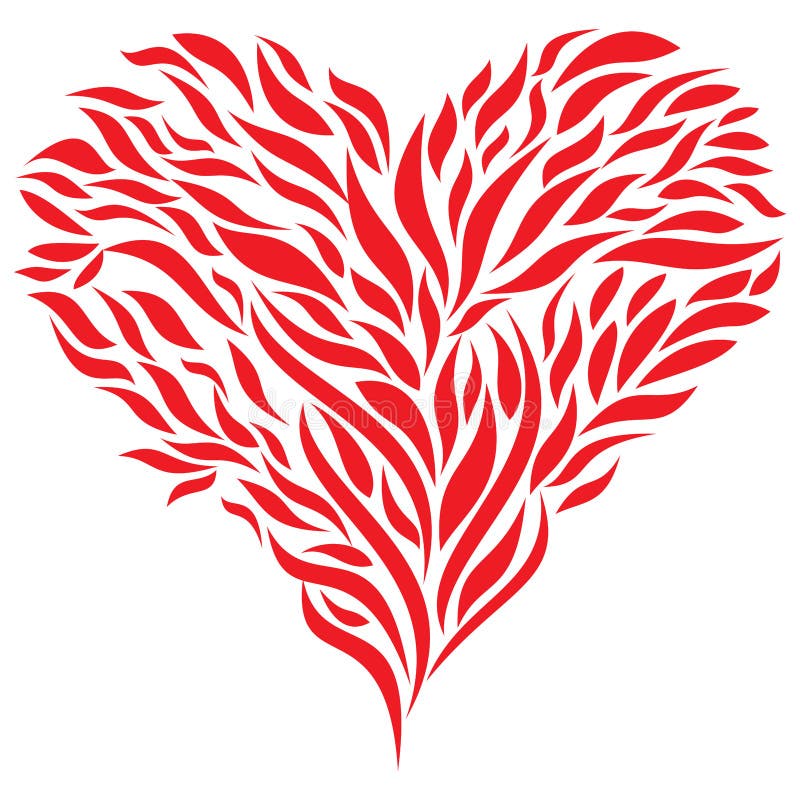 Grand coeur rouge illustration stock. Illustration du accroissement ...