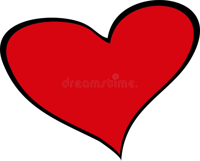 Grand coeur rouge illustration stock. Illustration du couleurs - 8750414
