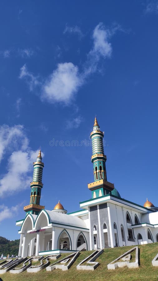 The Grand Darussalam Mosque in West Sumbawa District Stock Photo ...