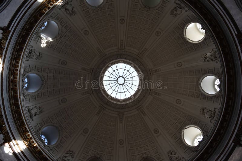 Grand Domed Ceiling of the Berlin Palace. Editorial Stock Photo - Image ...