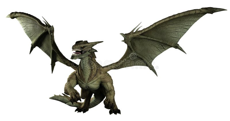 Grand dragon vert illustration stock. Illustration of rendez - 39314125