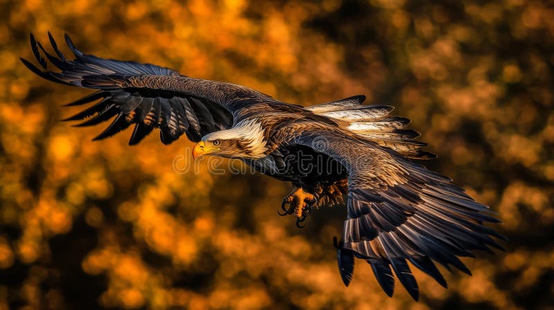 The Grand Eagle Soaring As the Sun Sets: Icon of Might and Limitless ...
