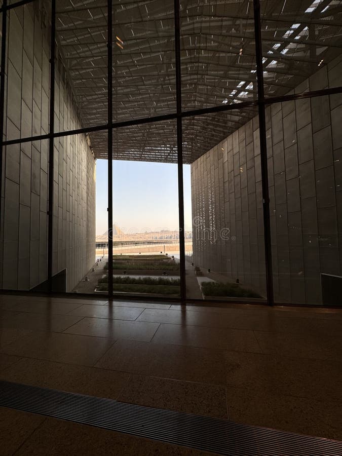The Grand Egyptian Museum the Gem Interior Overlooking on the Pyramids ...