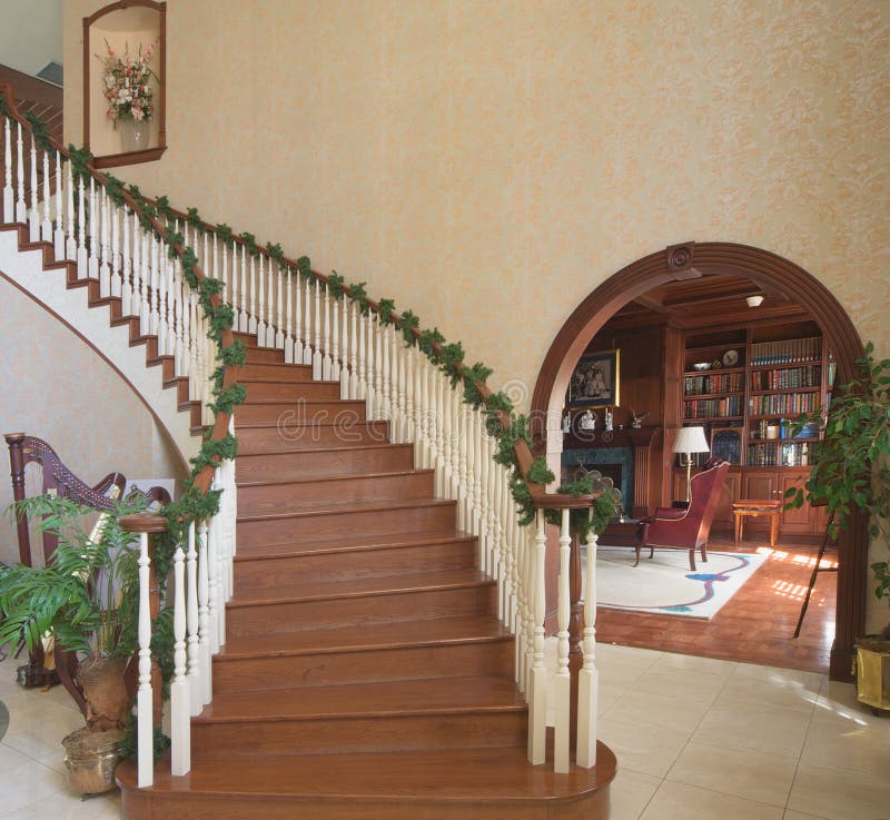 Library in luxury home stock photo. Image of decorate - 15757444