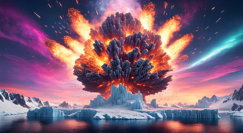 Nuke Explosive in Antarctica Grand Exploding Minecraft World Texture ...