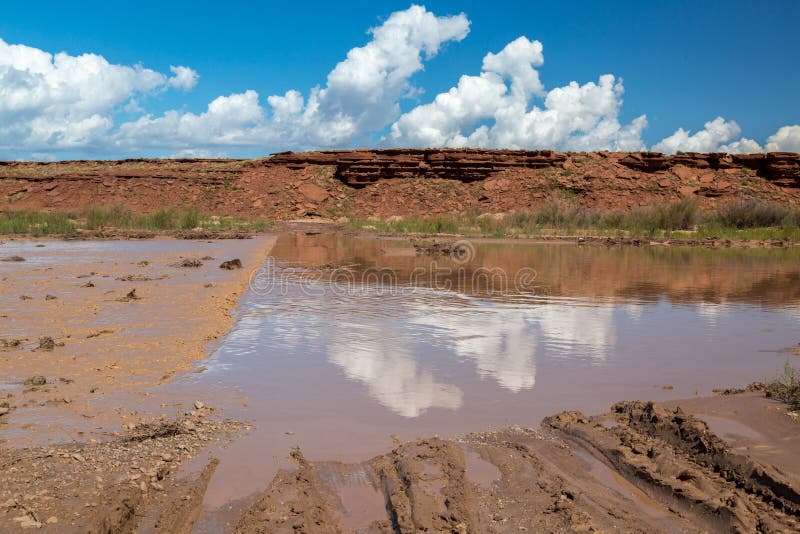Dry Grand Falls Arizona stock image. Image of scenic - 77008265