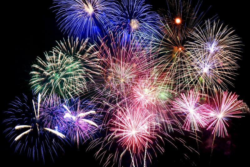 Fireworks bursting stock photo. Image of fire, outdoors - 16925686