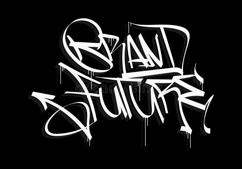 Future, Graffiti Street Art and Urban Style Paint Stock Illustration ...
