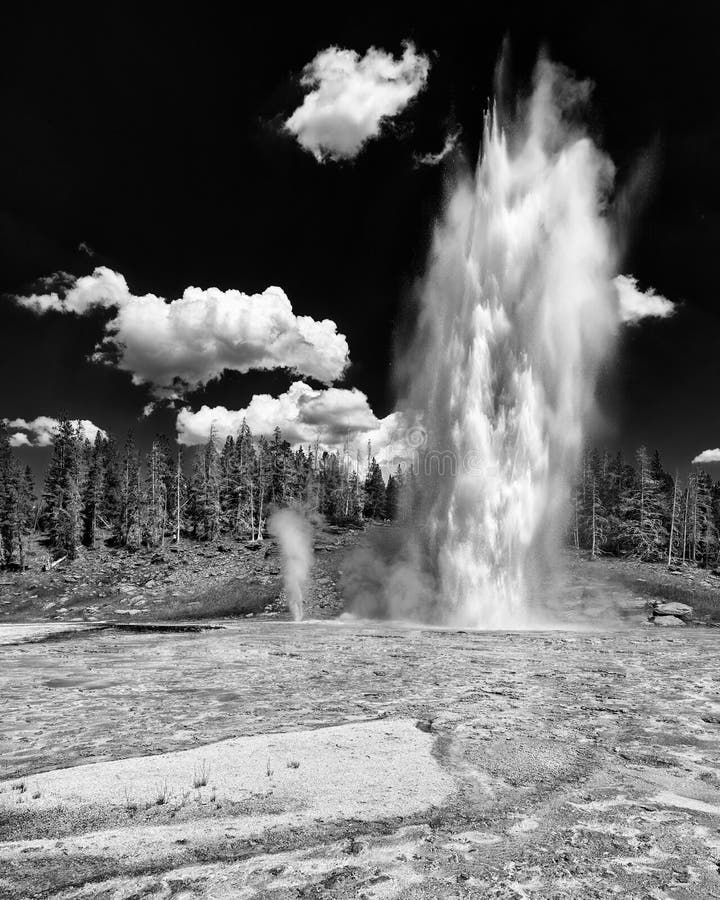 Grand Geyser eruption stock photo. Image of white, wyoming - 26178844