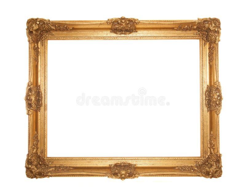 Gold Gilt Decorative Rococo Frame Stock Image - Image of vintage ...