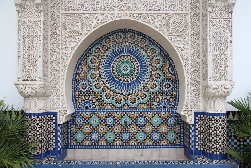 The Grand (or Great) Mosque of Paris - France Stock Photo - Image of ...